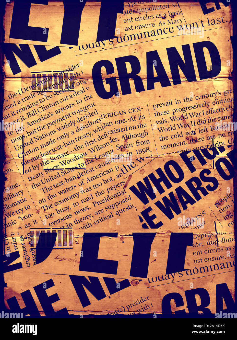 Close up of new paper headlines Stock Photo - Alamy