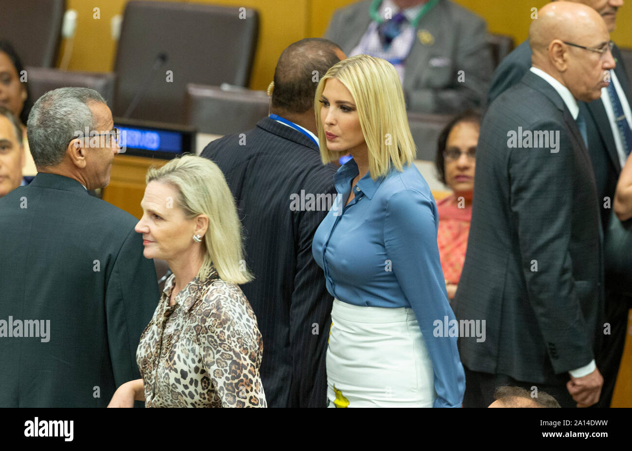 New York, United States. 23rd Sep, 2019. Ivanka Trump attends UN global ...