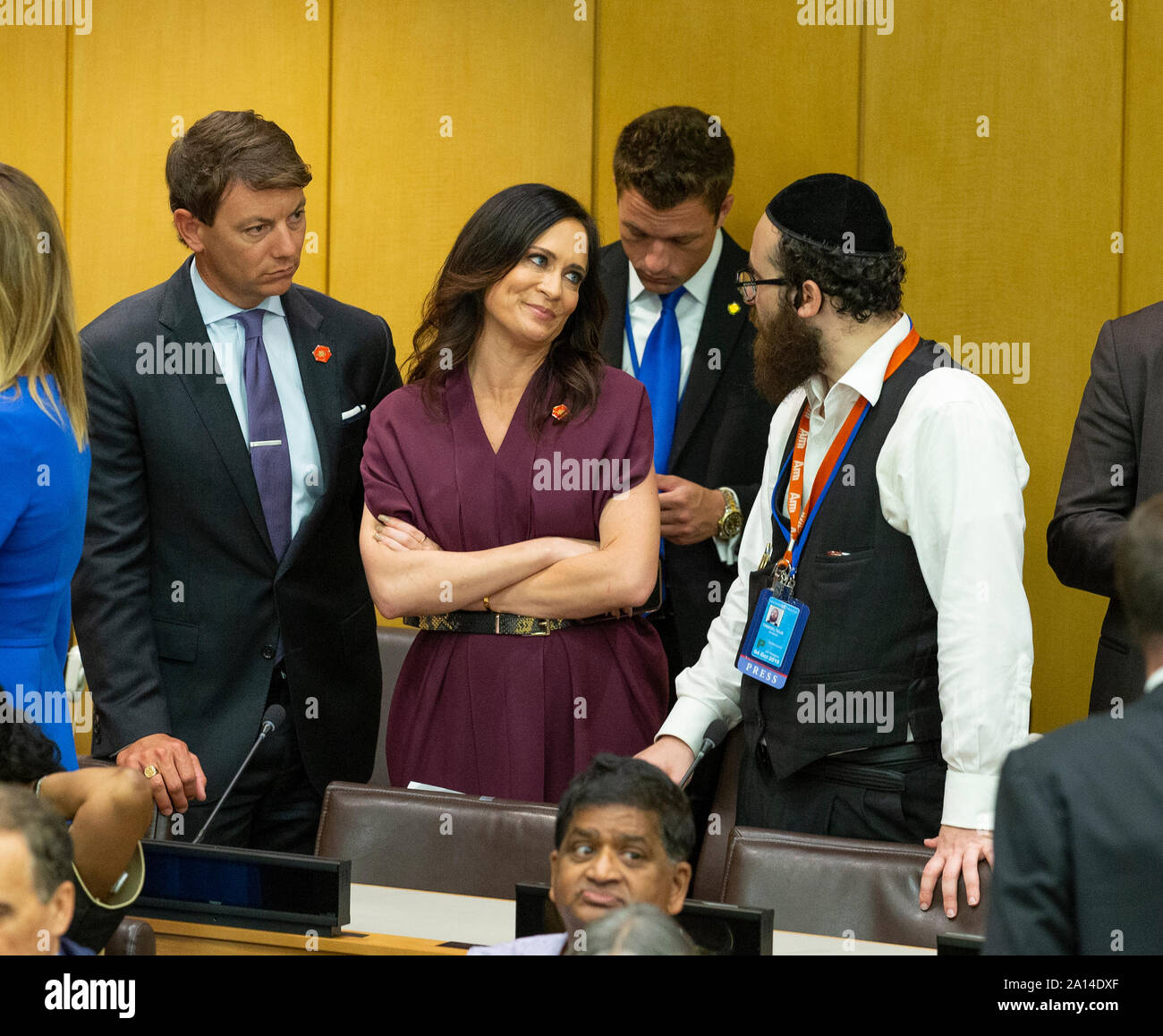 New York, United States. 23rd Sep, 2019. Stephanie Grisham attends UN ...