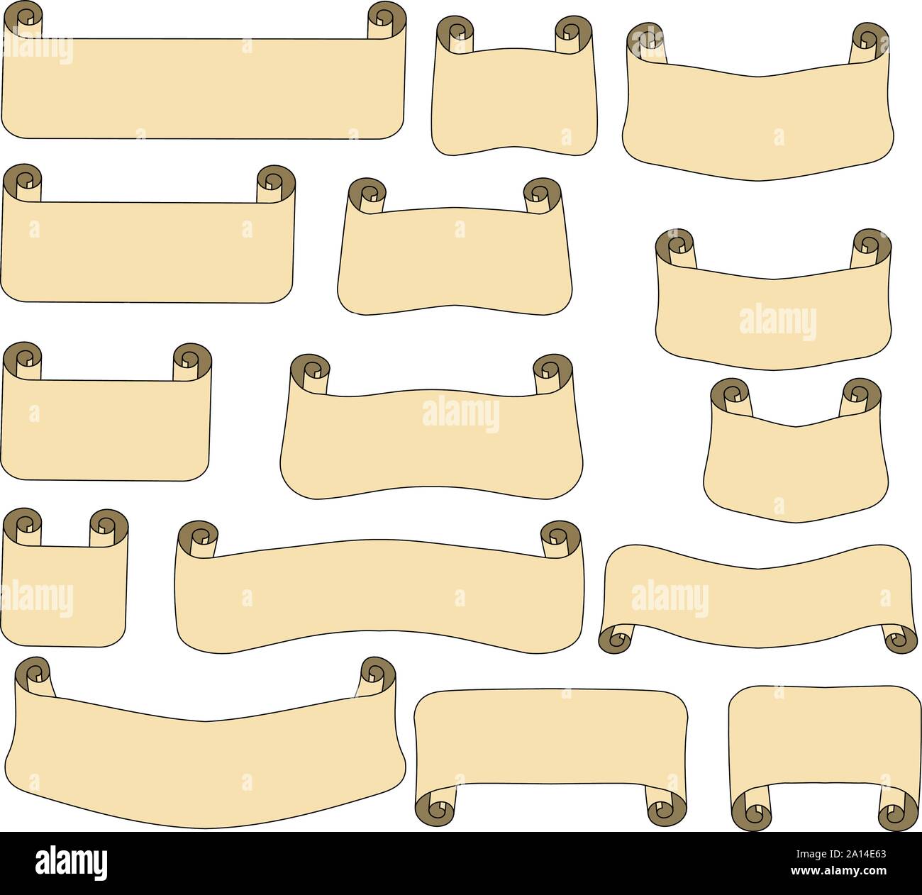 This is a illustration of Paper Title scroll Stock Vector Image & Art ...