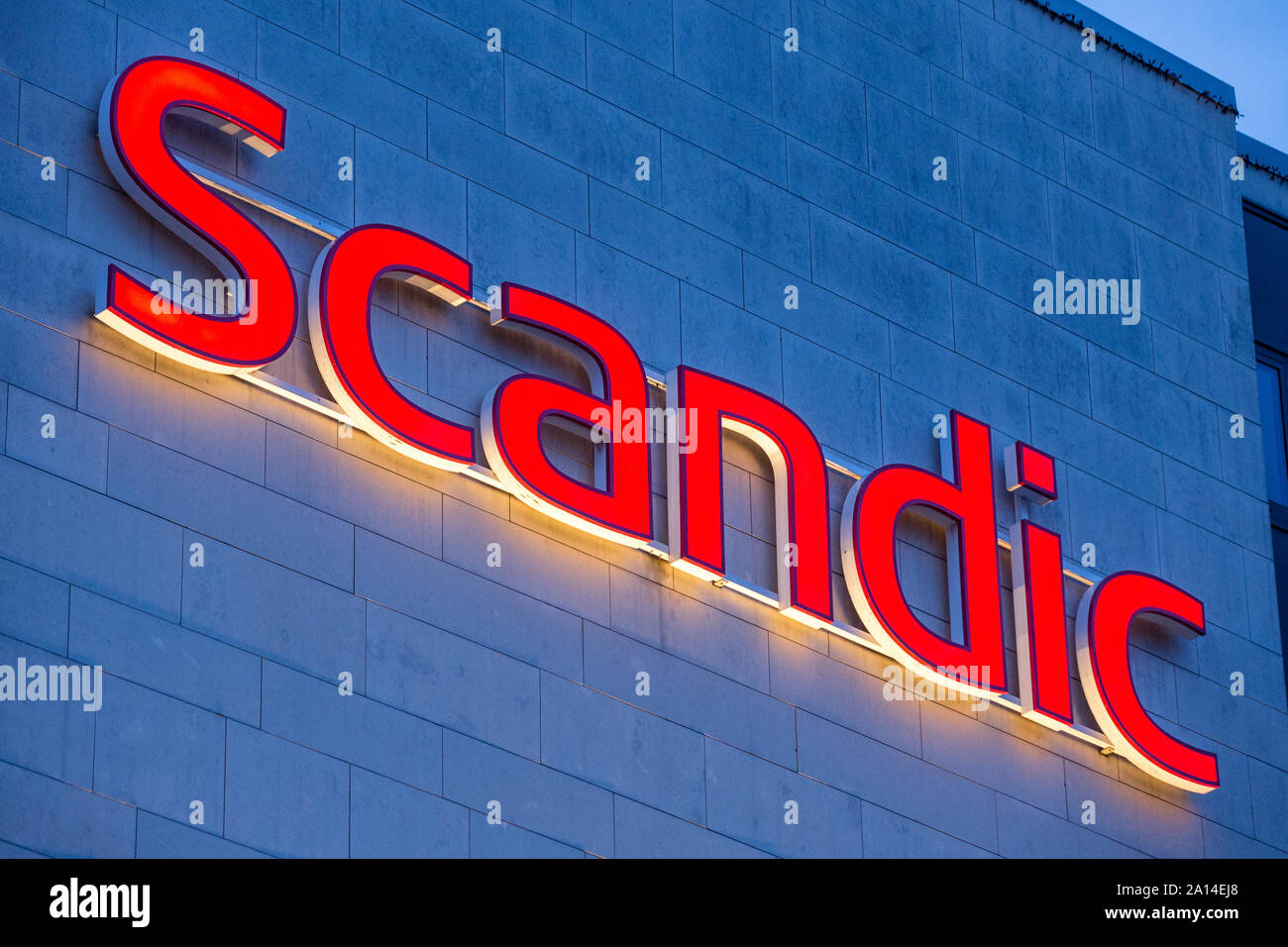 Scandic logo seen in Gothenburg Stock Photo - Alamy