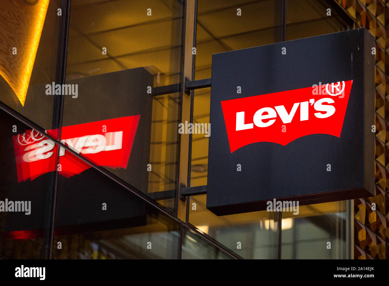Levi's logo seen in Gothenburg Stock Photo - Alamy