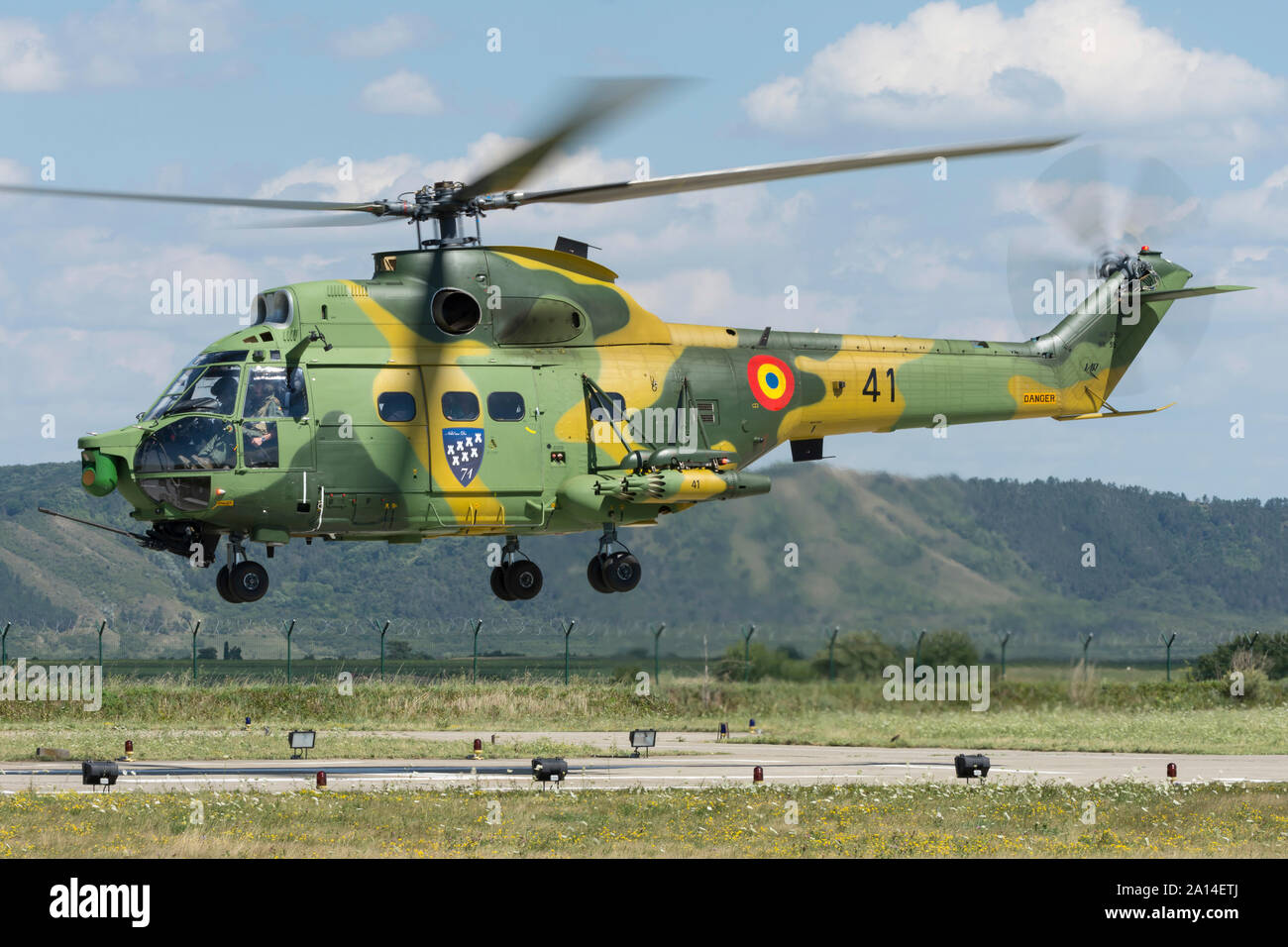 Romanian Air Force IAR 330 at Campia Turzii Air Base, Romania Stock ...