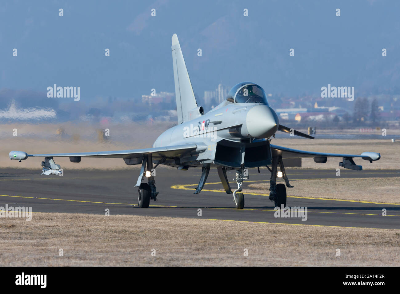 Austrian Air Force EF-2000 Typhoon at Zeltweg Air Base, Austria Stock ...