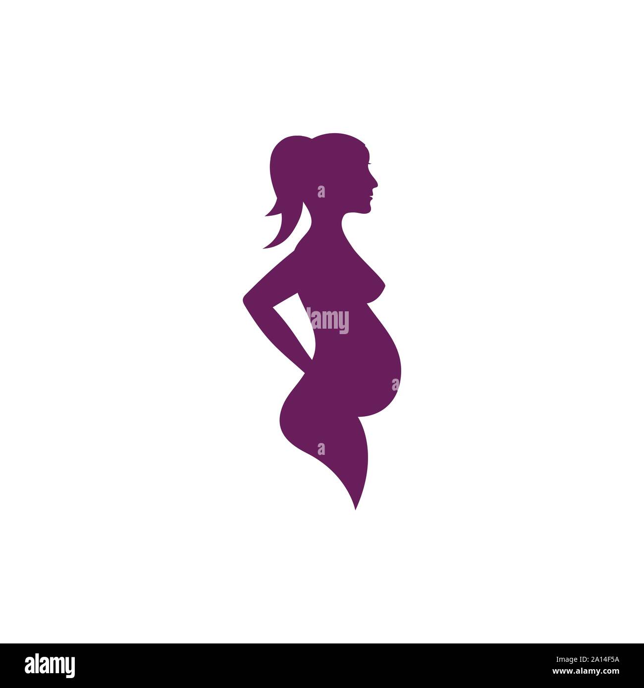 Pregnant vector icon illustration design template Stock Vector Image ...