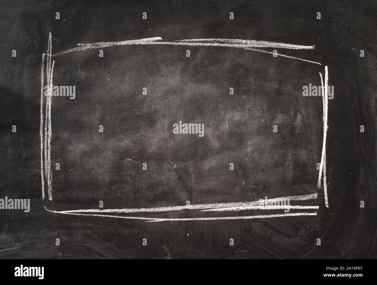 Blackboard. White frame on blackboard. Chalk drawing Stock Photo - Alamy