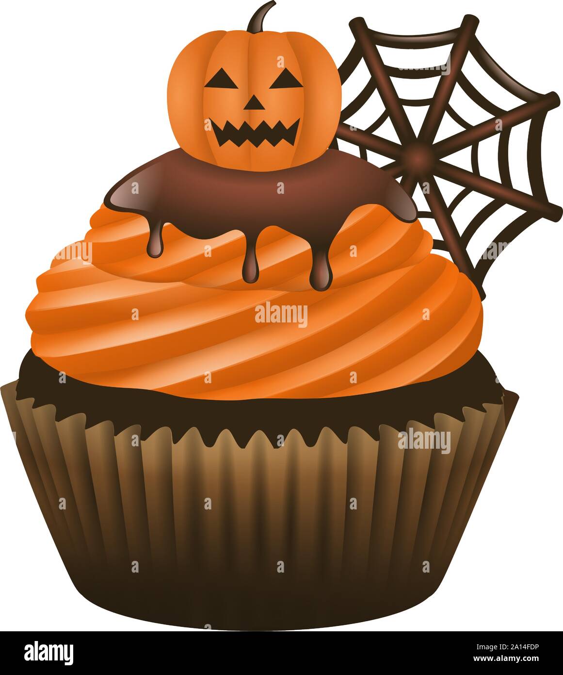 halloween cupcake illustration Stock Vector Image & Art - Alamy