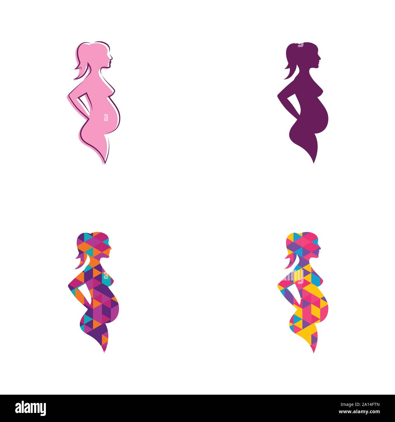 Pregnant logo template vector icon illustration design Stock Vector ...