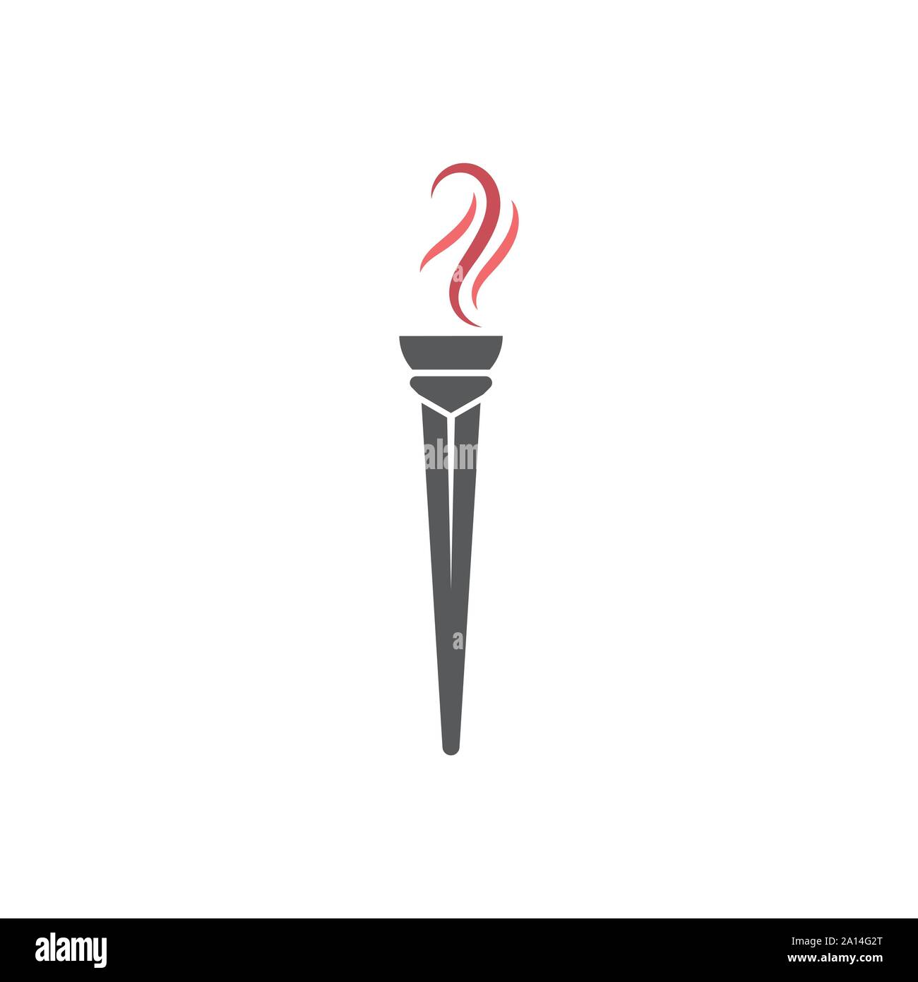 Torch vector icon illustration design template Stock Vector Image & Art ...