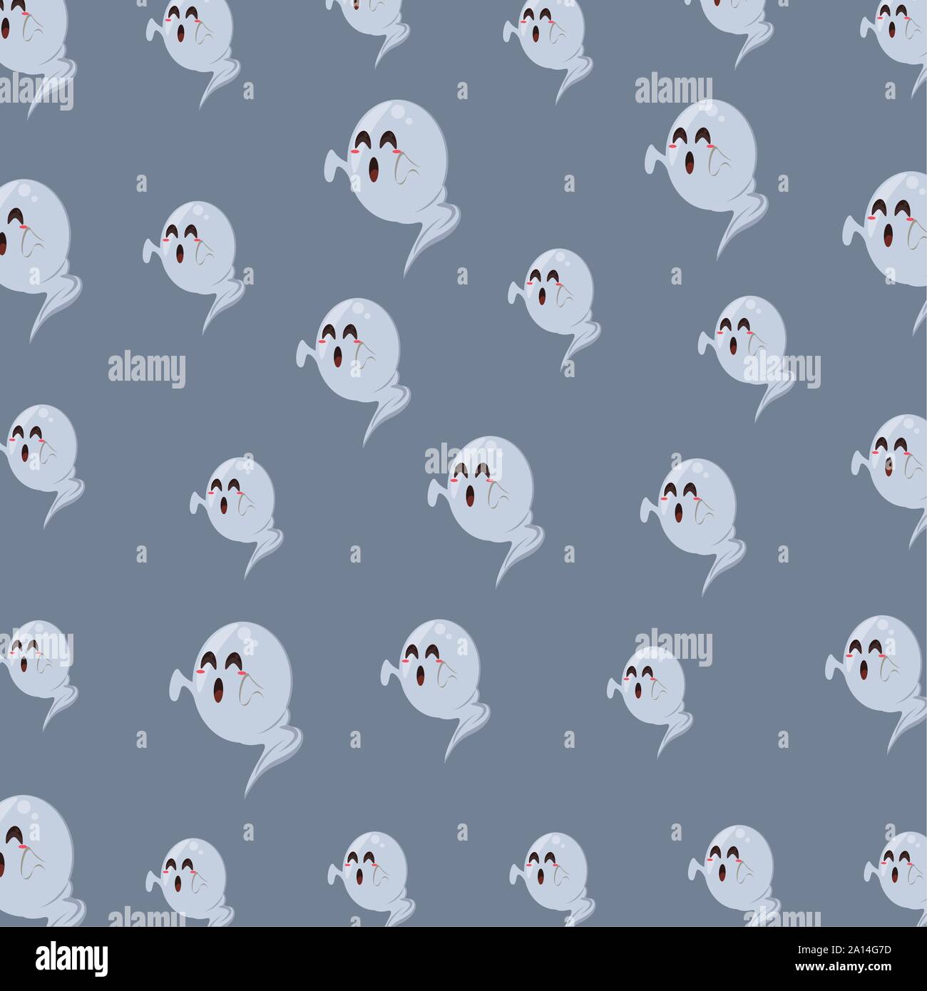 halloween ghosts floating characters pattern Stock Vector Image & Art - Alamy