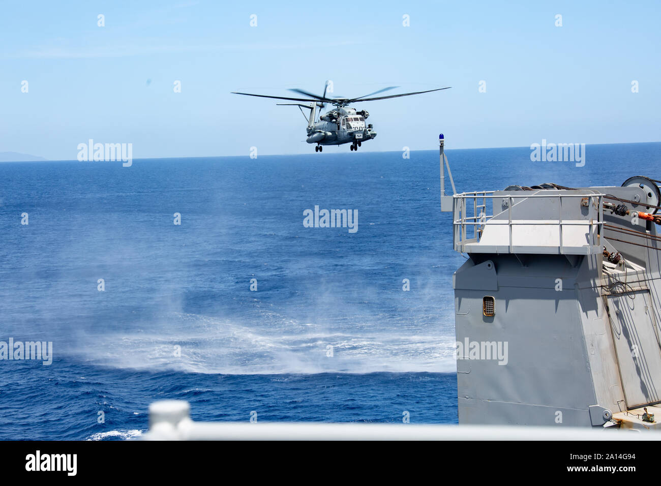 A CH-53E Super Stallion helicopter with Special Purpose Marine Air ...