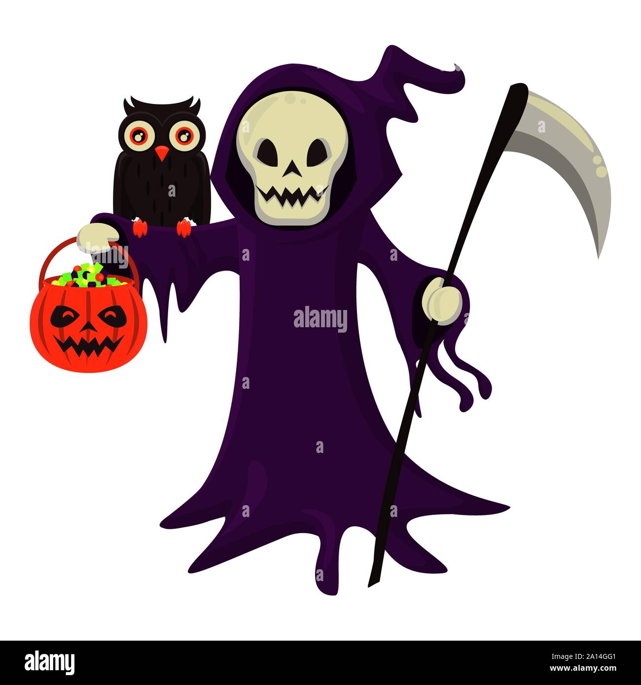 funny costume of death halloween character Stock Vector Image & Art - Alamy