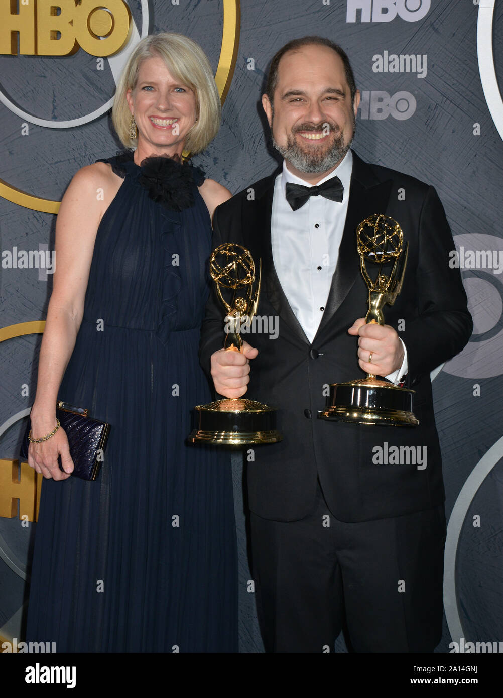 Los Angeles, USA. 22nd Sep, 2019. Craig Mazin (R) attend HBO's Official ...