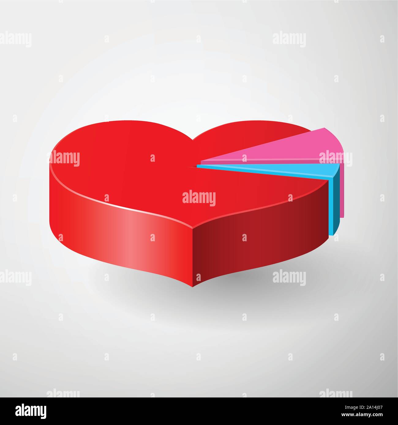 Valentines Day infographics with heart diagram Stock Vector Image & Art ...