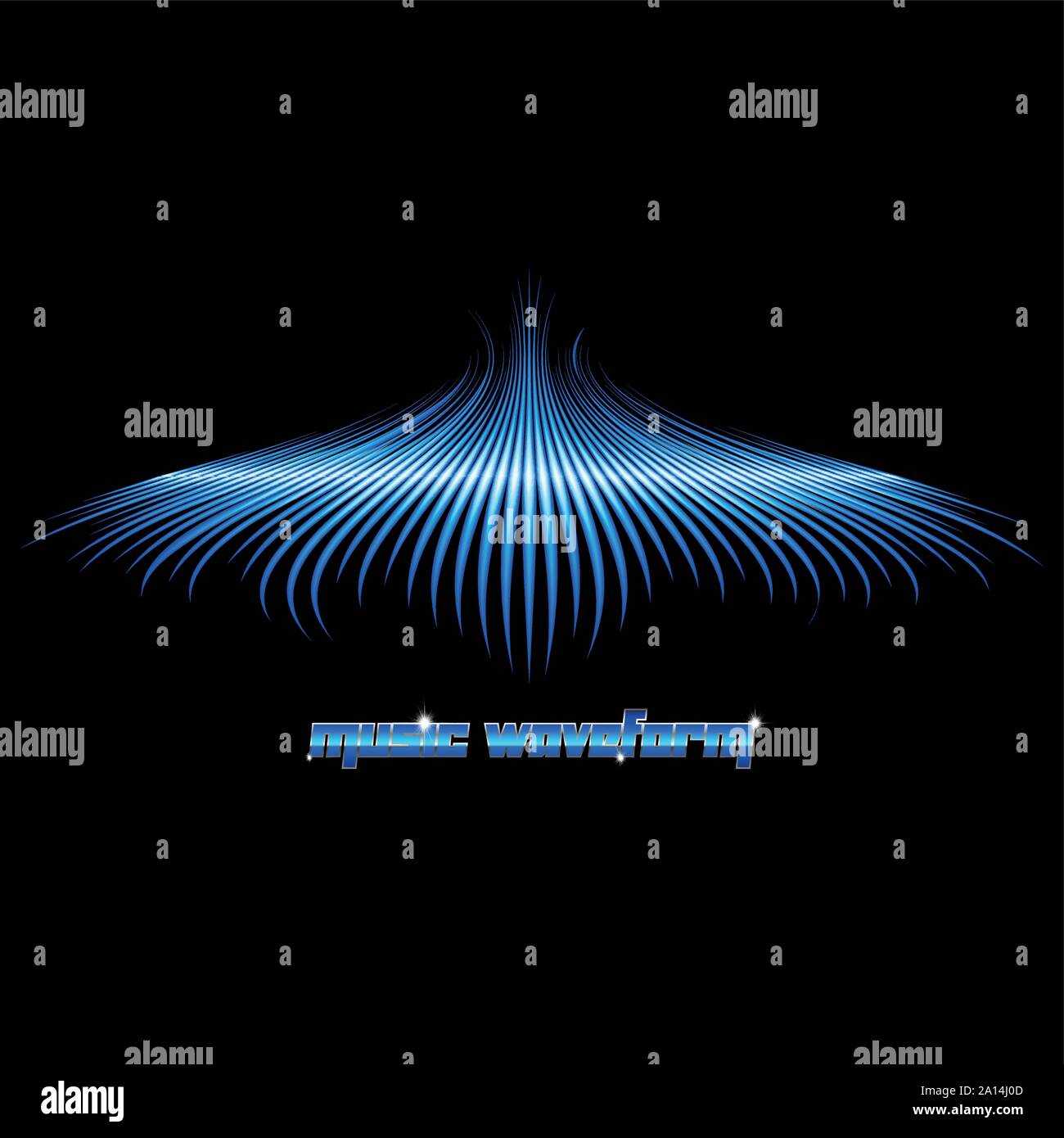 Sound waveform shaped sign with wings Stock Vector Image & Art - Alamy