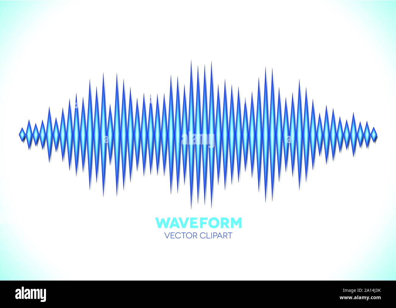 Blue sound waveform Stock Vector Image & Art - Alamy