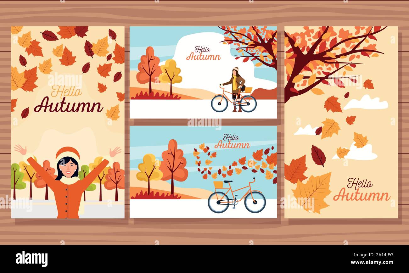 Autumn scenes Stock Vector Images - Alamy