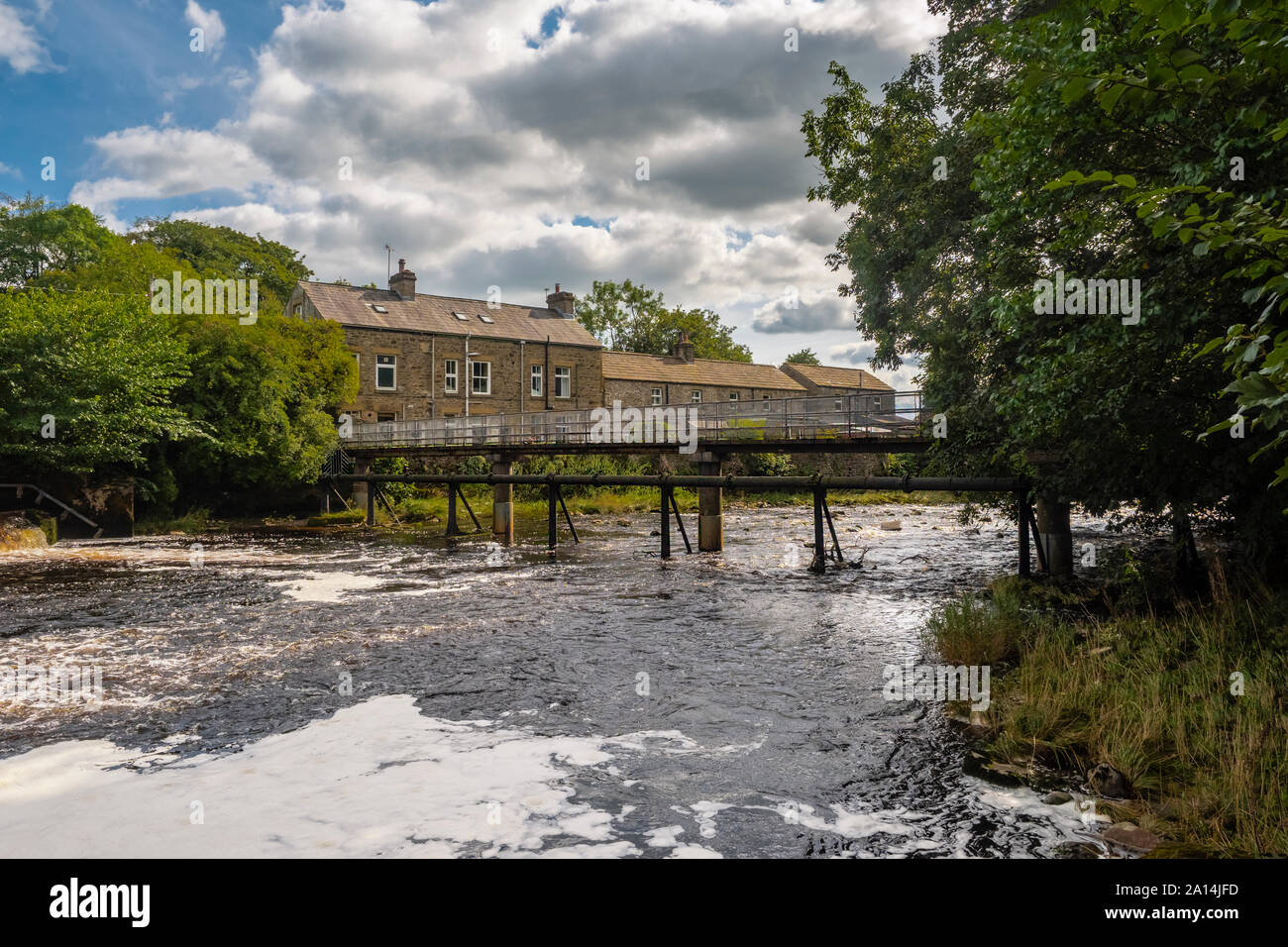 Langcliffe Weir and Bridge between Langcliffe and Stackhouse in the ...