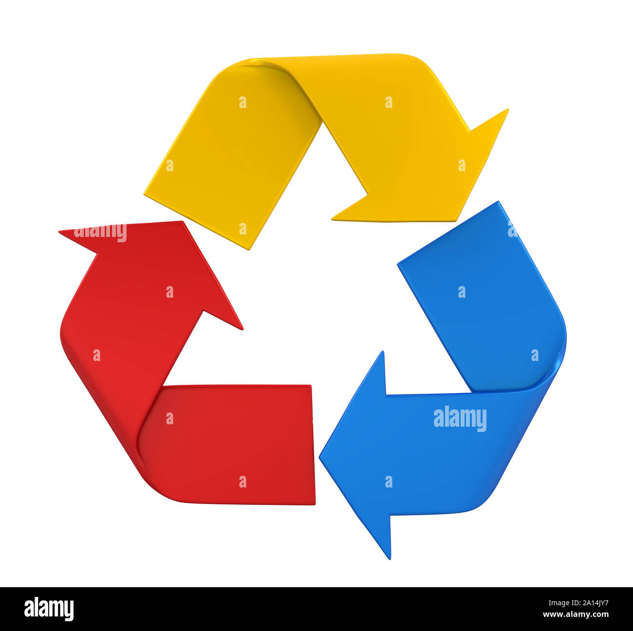 Recycle Arrow Sign Isolated Stock Photo - Alamy