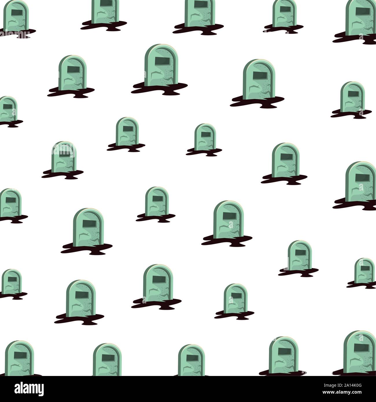 halloween cemetery graveyard pattern background Stock Vector Image ...