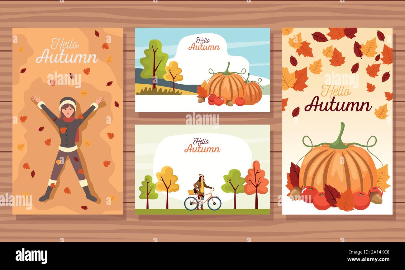 Autumn scenes Stock Vector Images - Alamy