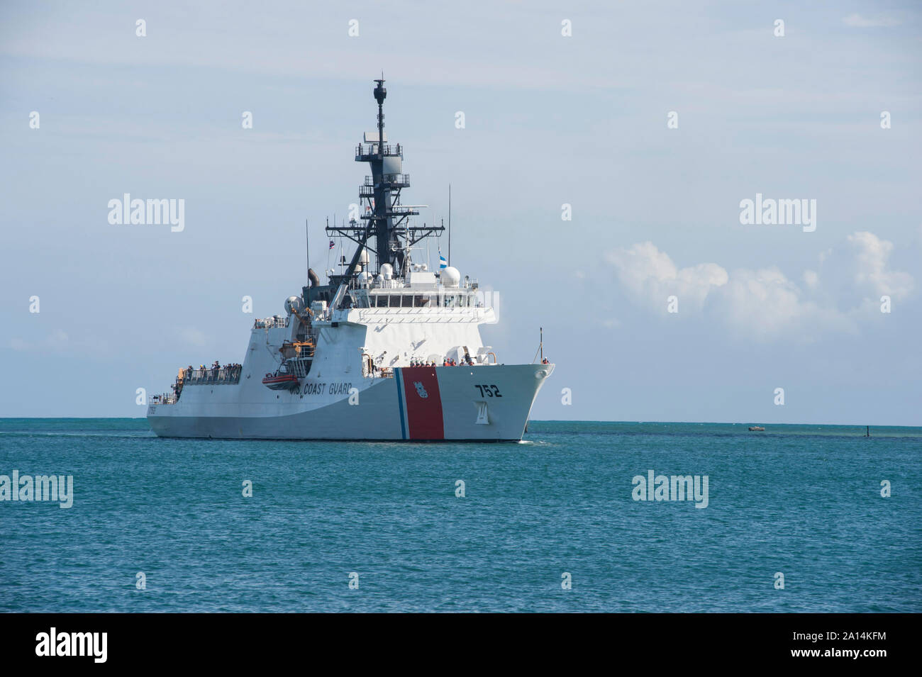 USCG Stratton arrives at Joint Base Pearl Harbor-Hickam, Hawaii Stock ...