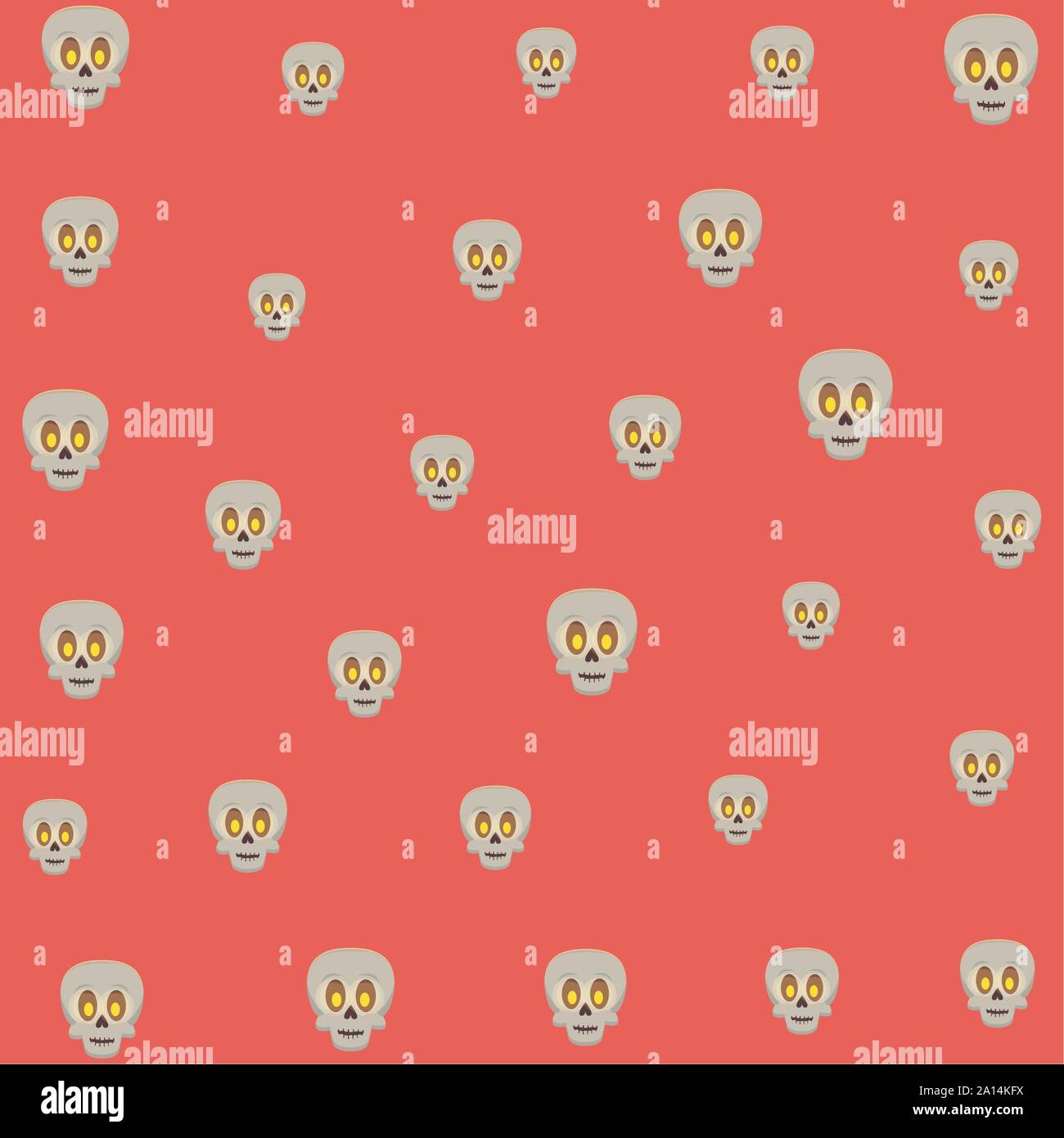 halloween skulls heads pattern background Stock Vector Image & Art - Alamy