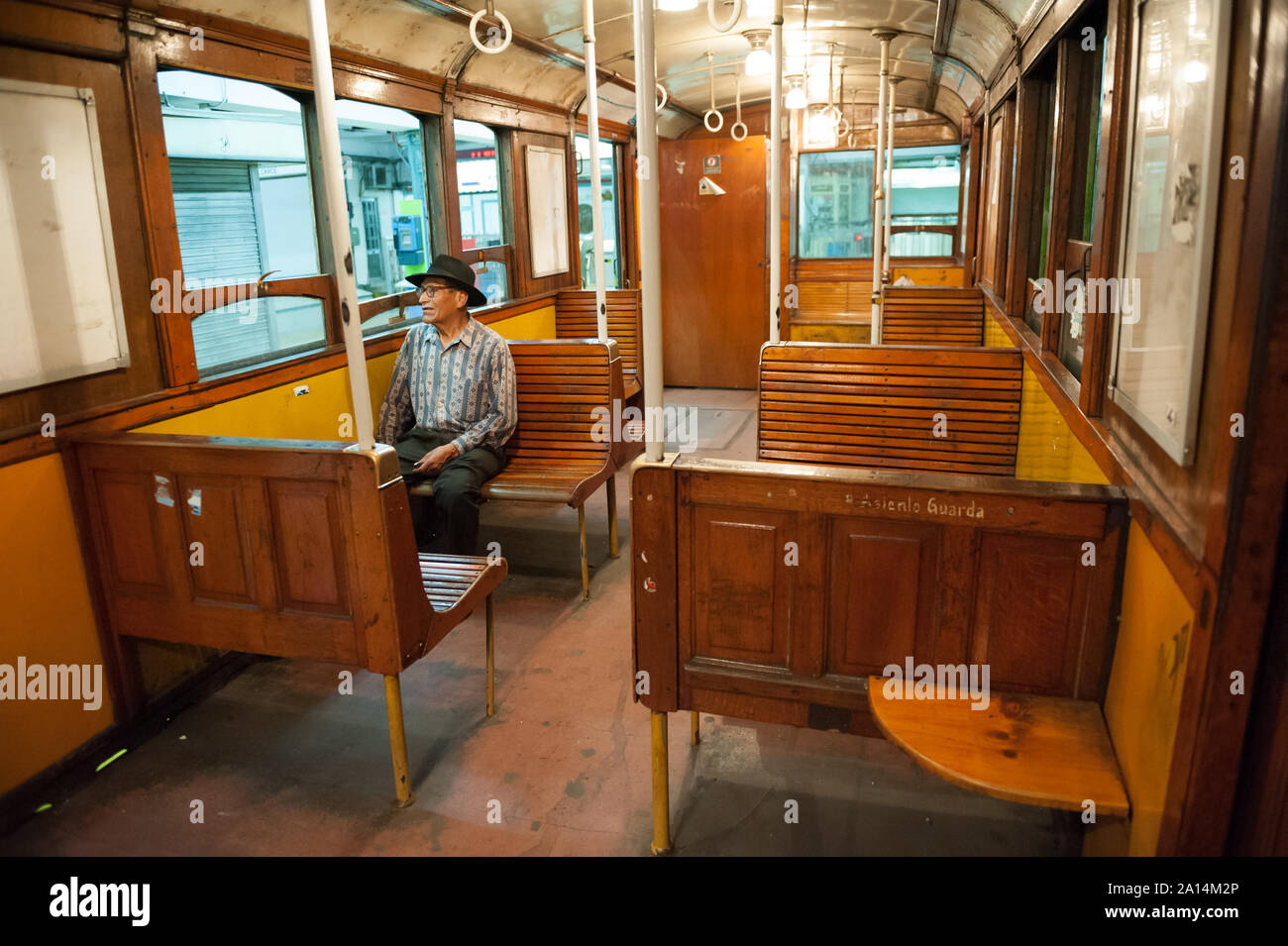 Buenos Aires, Argentina - January 06 2013: Last days of the line A of ...