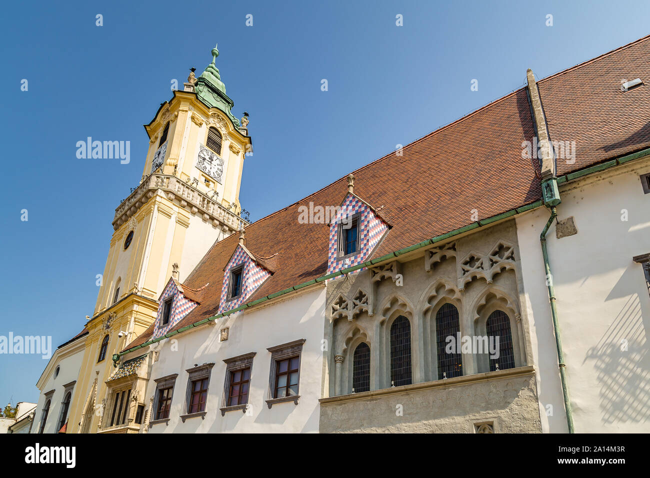 ancient building of Bratislava, capital city of Slovakia Stock Photo ...