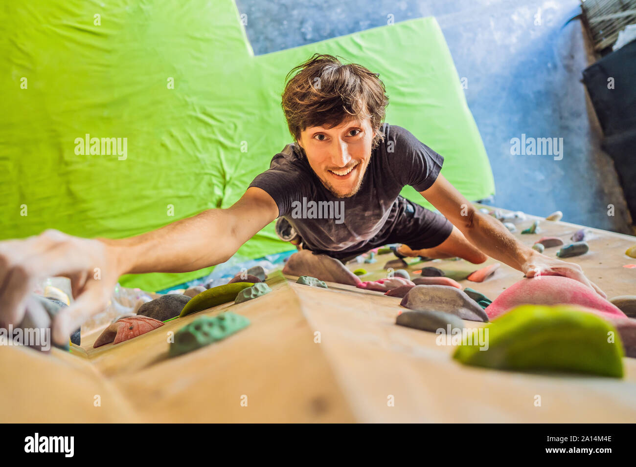 Muscular man practicing rock hi-res stock photography and images - Alamy