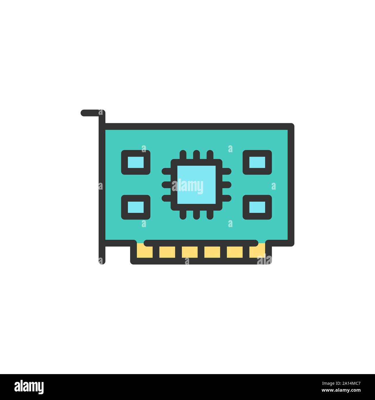 Computer video card line Cut Out Stock Images & Pictures - Alamy