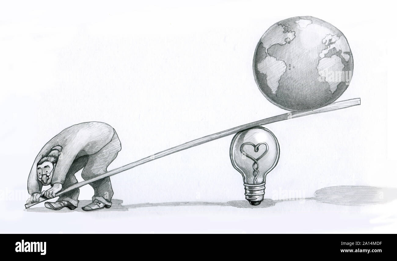 a scientist uses a lever to lift the world the fulcrum of the lever is ...