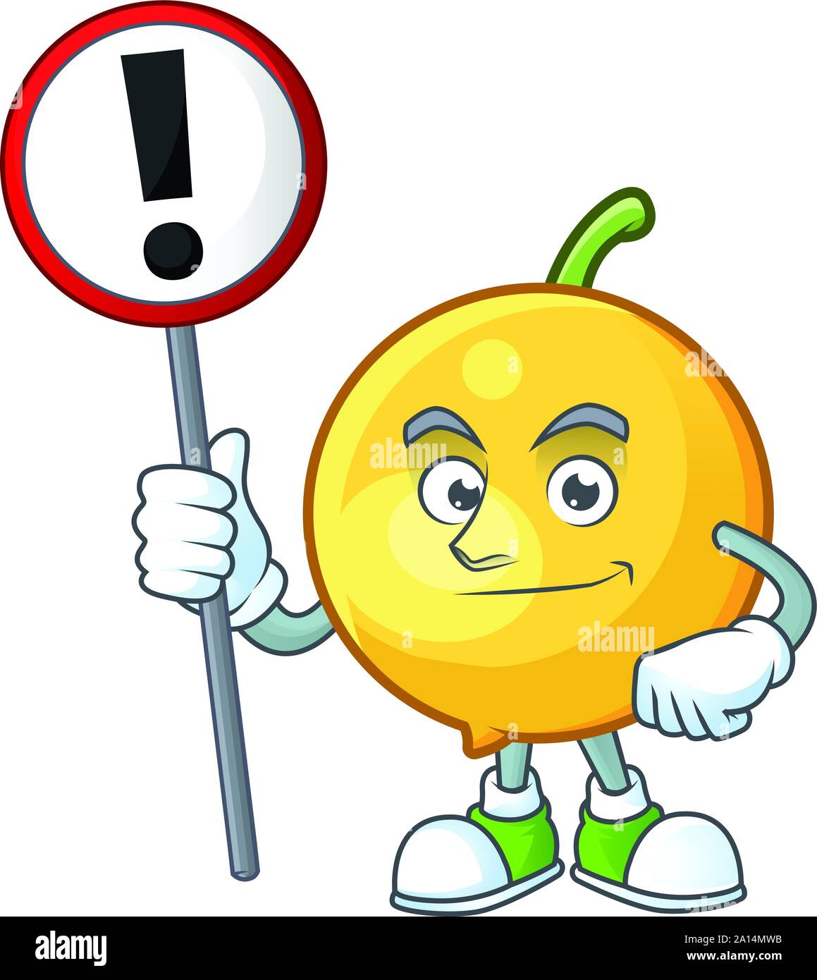 With sign mundu fruit mascot on white background Stock Vector Image ...