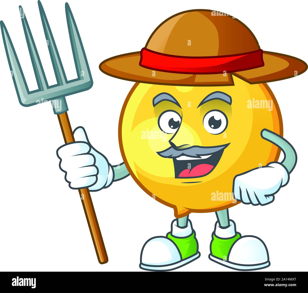 Farmer mundu fruit mascot on white background Stock Vector Image & Art ...