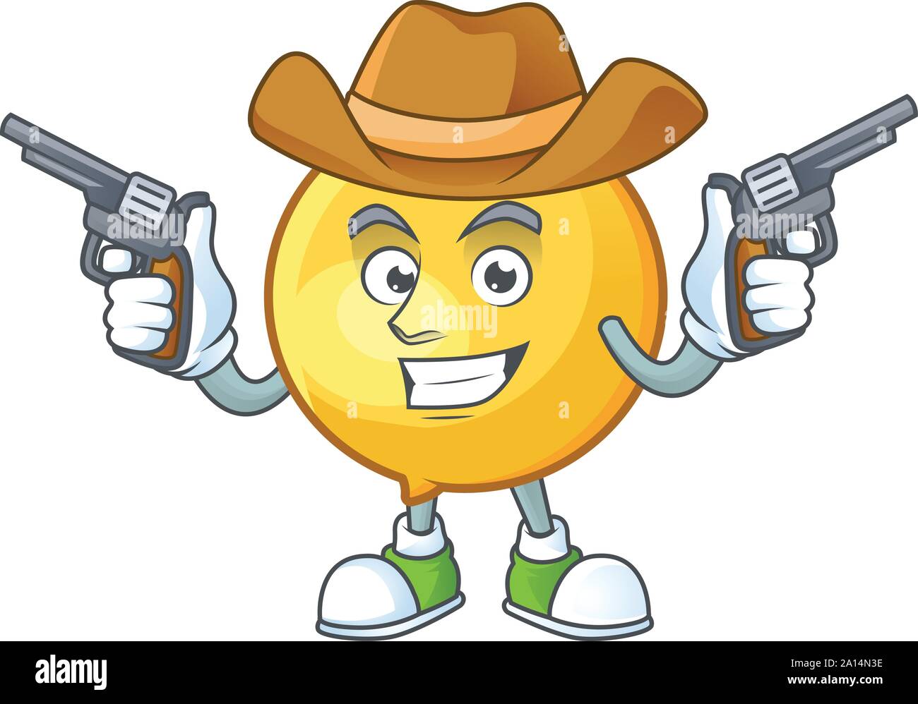 Cowboy mundu fruit mascot on white background Stock Vector Image & Art ...