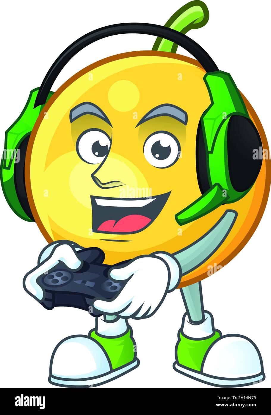Gaming mundu fruit mascot on white background Stock Vector Image & Art ...