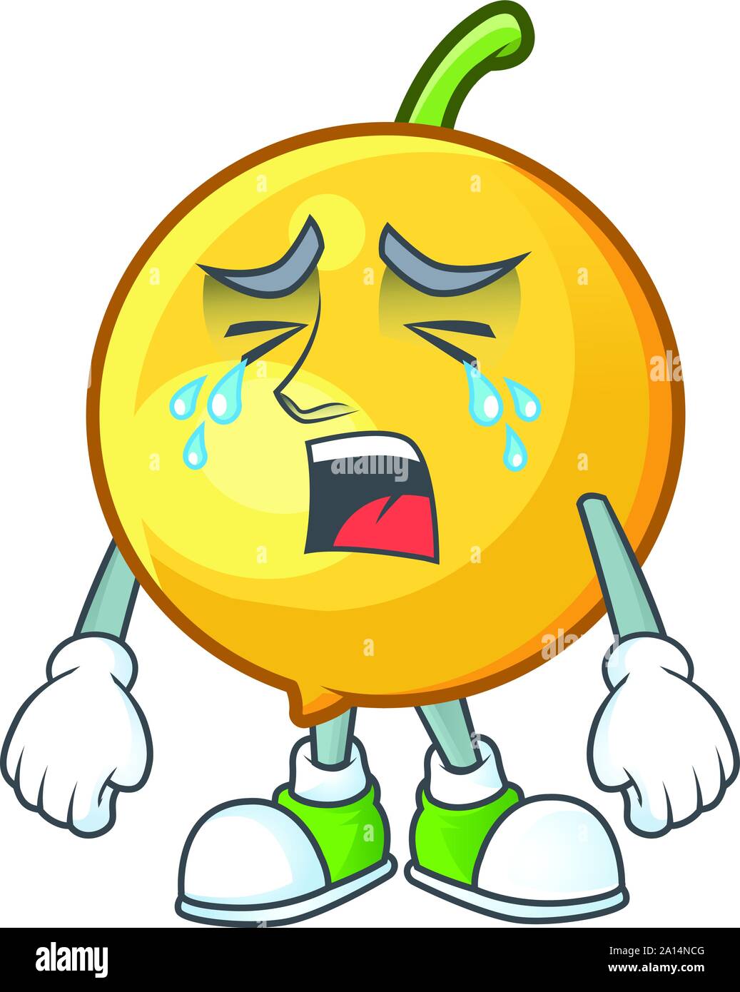 Crying mundu fruit cartoon in character mascot Stock Vector Image & Art ...