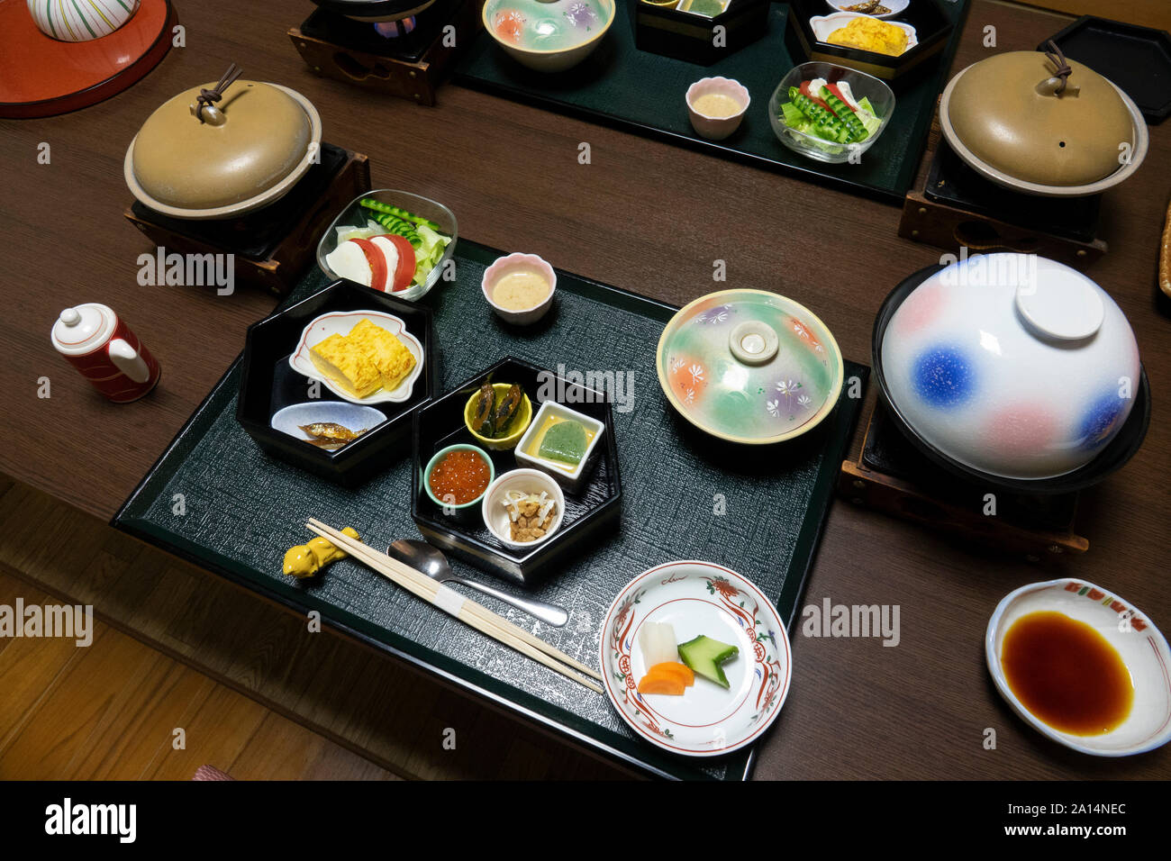 Typical Japanese breakfast table, Nikko, Japan Stock Photo - Alamy