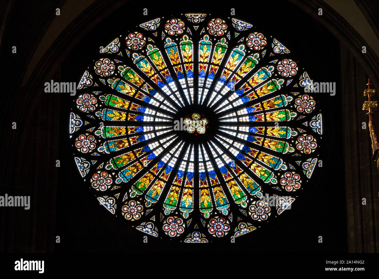 Rose window interior, Strasbourg Cathedral, France Stock Photo - Alamy
