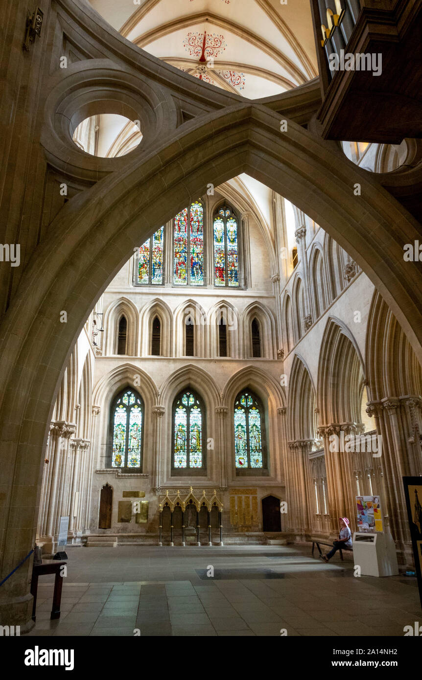 The “scissor arches” in the Crossing, Wells Cathedral, Somerset, UK ...