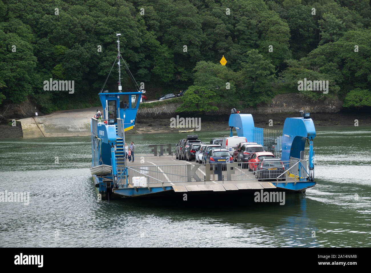 King Harry Ferry on Fal River, Cornwall, UK Stock Photo - Alamy