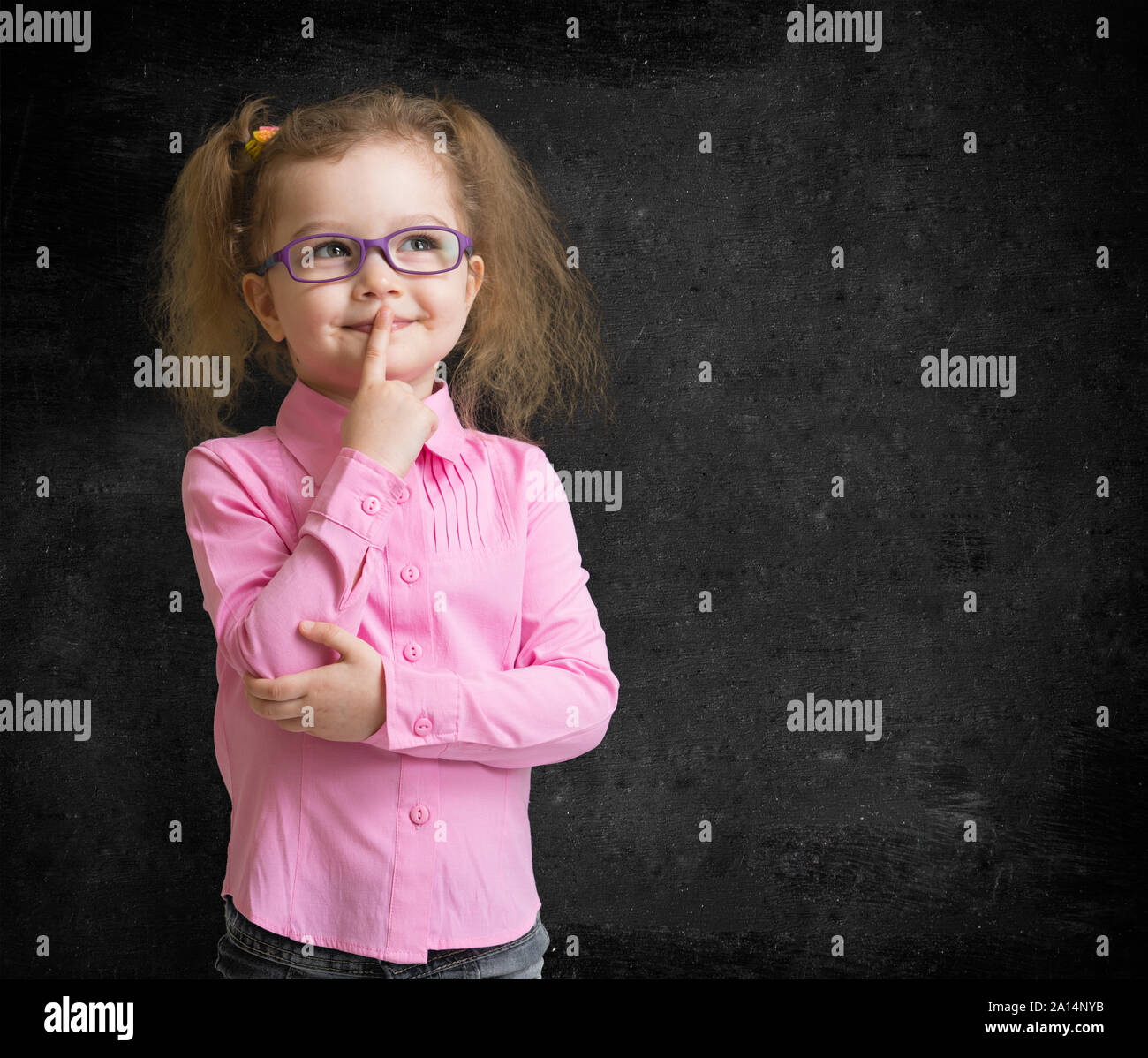 Funny kid black glasses hi-res stock photography and images - Alamy