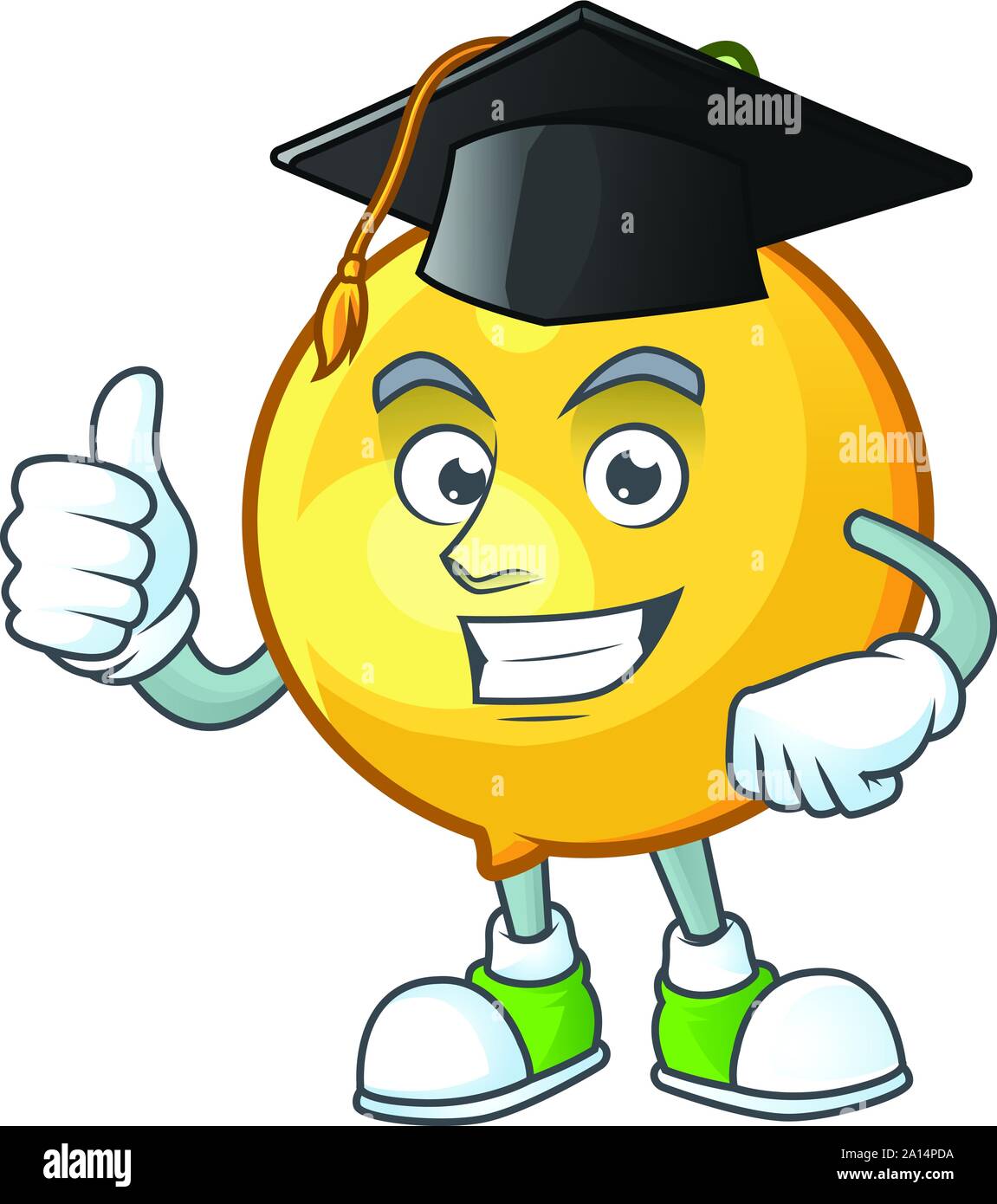 Graduation fresh mundu cartoon mascot for herb Stock Vector Image & Art ...