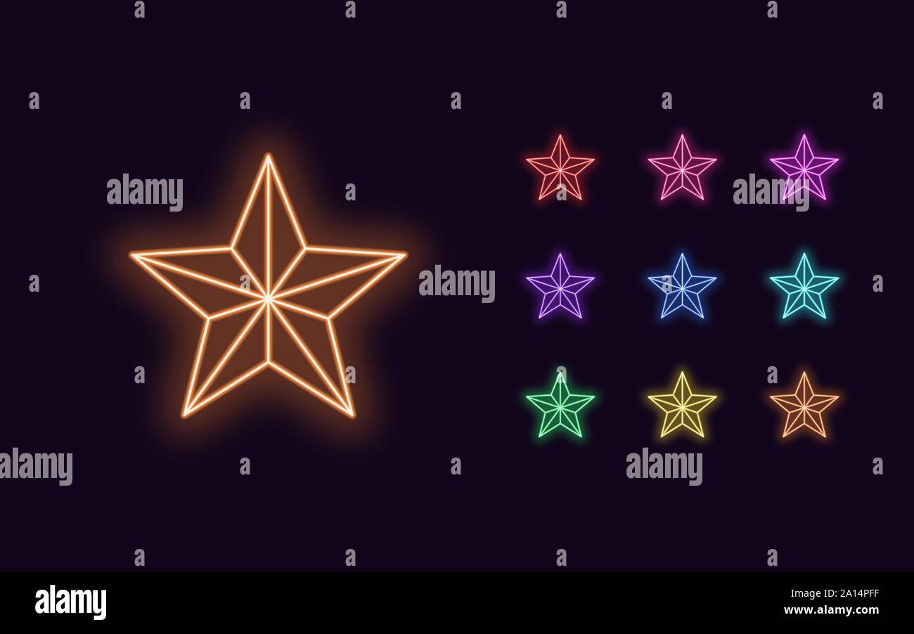 Neon star hi-res stock photography and images - Alamy