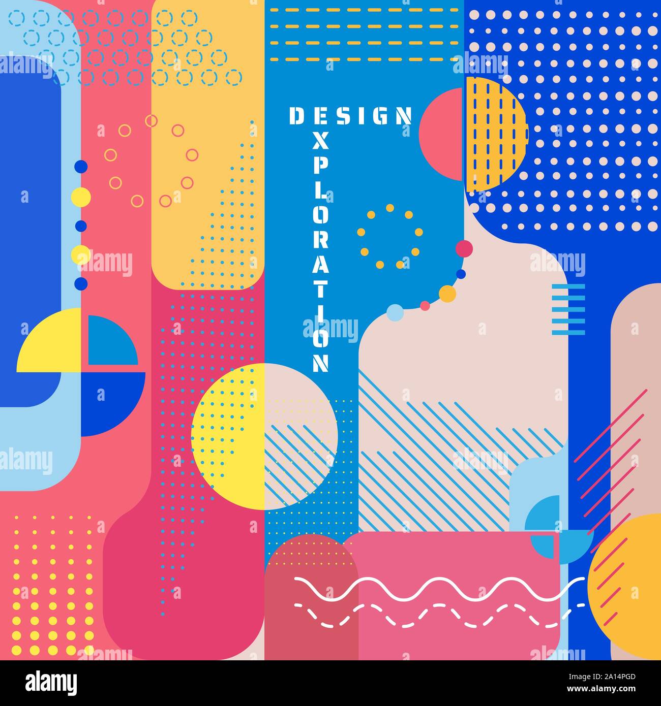 Exploration design abstract art modern style colorful banner. vector ...