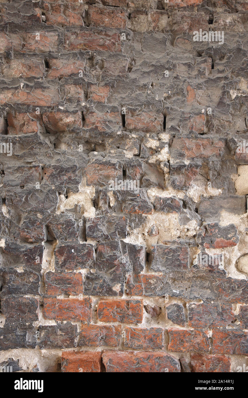 Old collapsing brick wall Stock Photo - Alamy