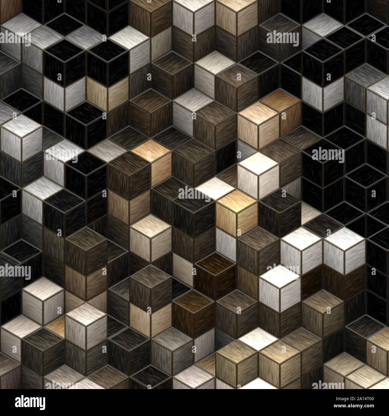 Abstract 3d shiny cubes illustration hi-res stock photography and ...