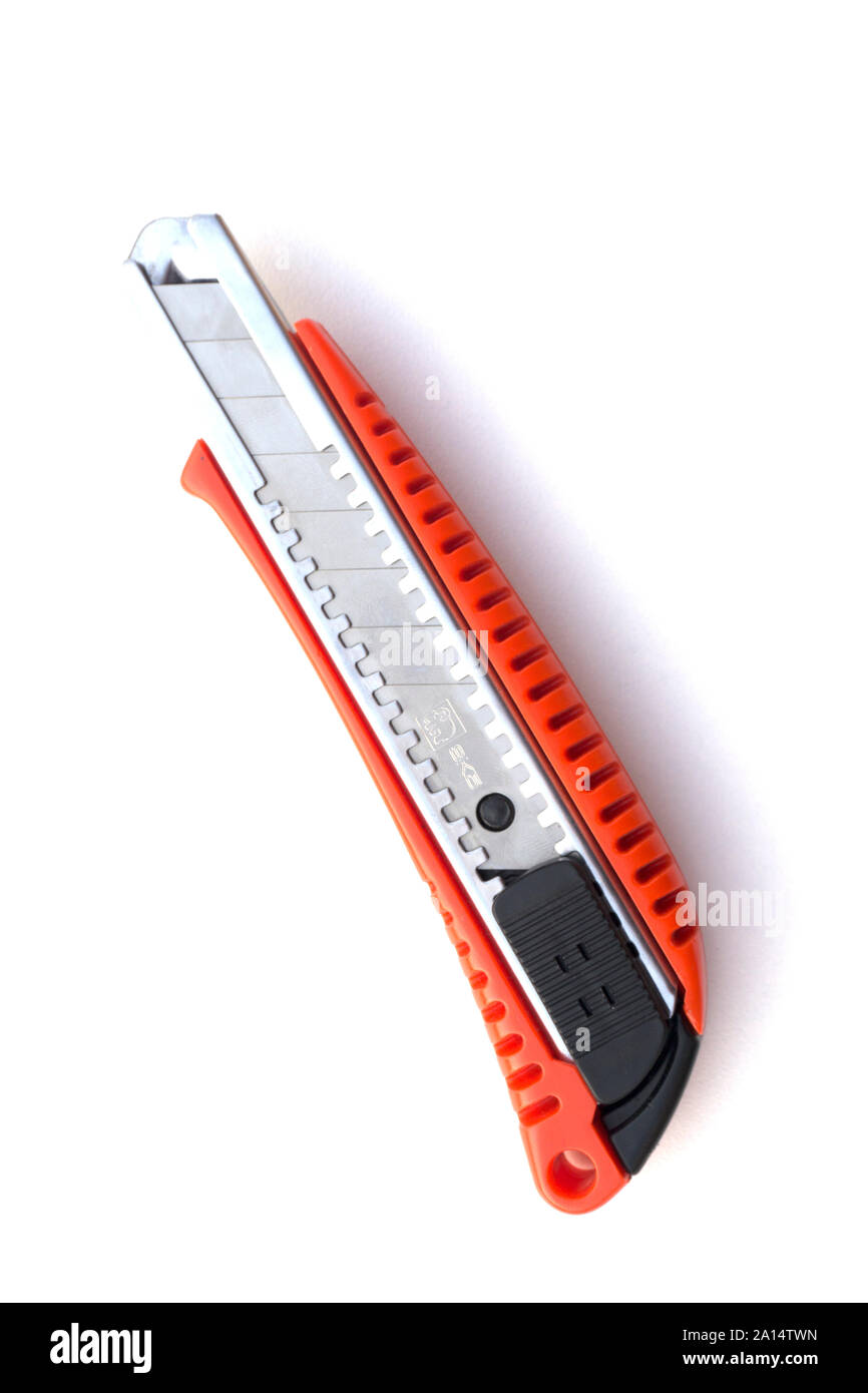 A red cutter isolated on white background Stock Photo - Alamy