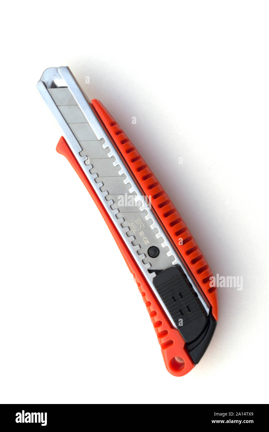 A red cutter isolated on white background Stock Photo - Alamy