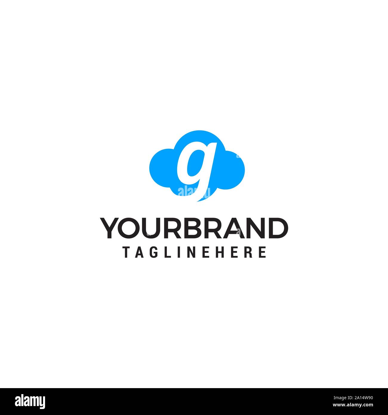 initial leter G cloud logo vector illustration design template Stock Vector Image & Art - Alamy
